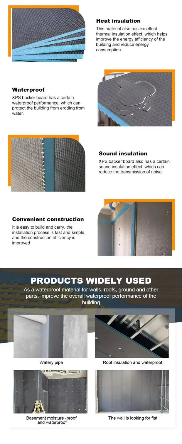 Tile Backer Board XPS Cement Coating Board Waterproof Insulation Boards ...