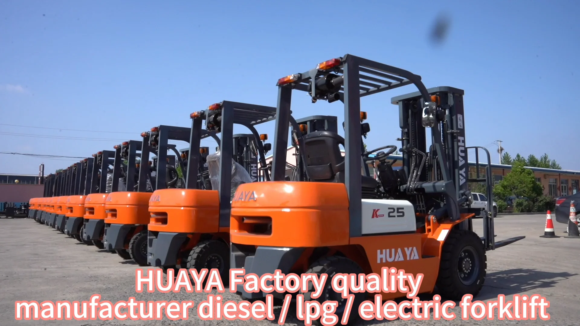 Factory Strength Huaya Hydraulic Diesel Forklift 2.5 Ton 3 Ton 3.5 Ton 5 Ton Forklifts With Epa ...