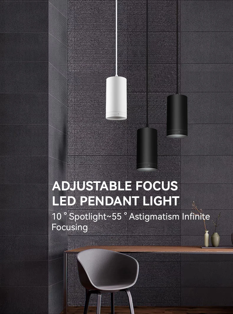 Aluminum Zoomable Surface Mounted Ceiling Spotlight Cylinder Hanging ...