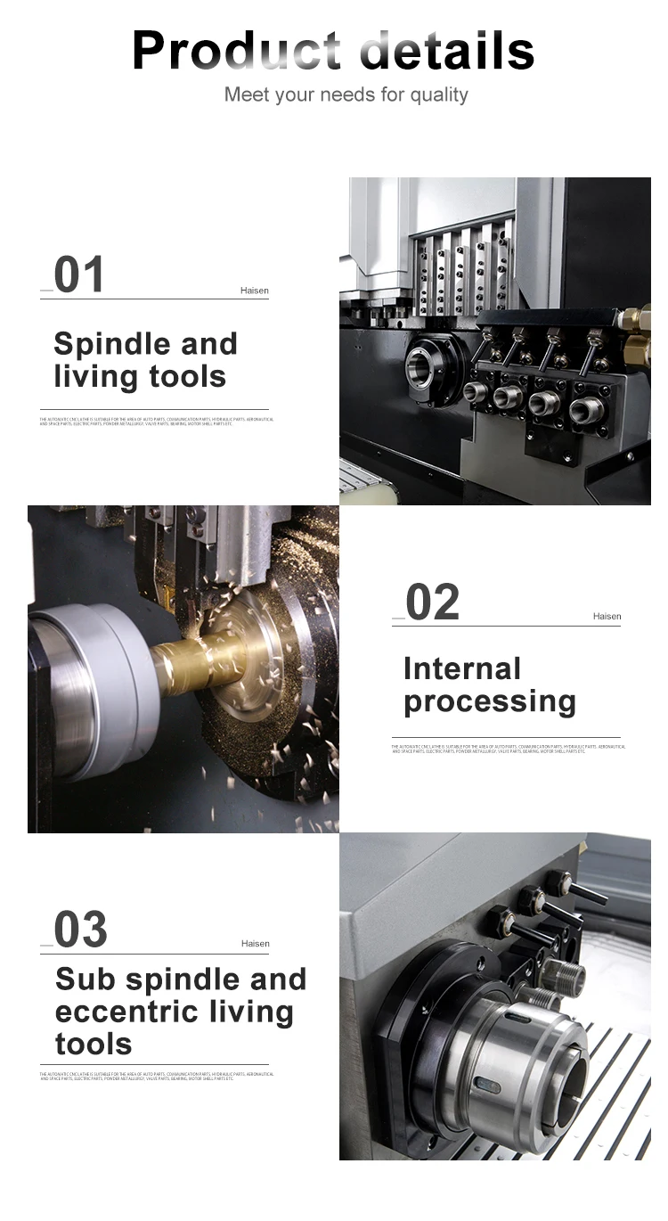 Swiss Type Dual Spindle Multi-Tool High Speed Cutting Lathe