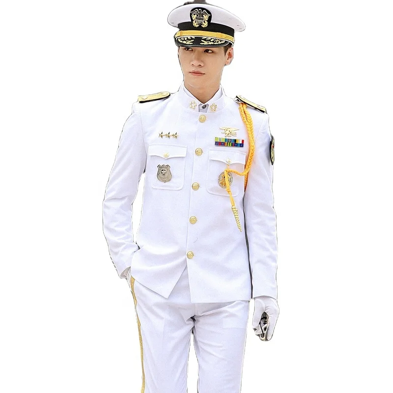 US Seaman Officers Dress White Uniform of Merchant officer Navy Dress ...