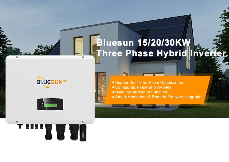 Bluesun Three Phase High Efficiency Solar R Panels Inverter Hybrid For ...