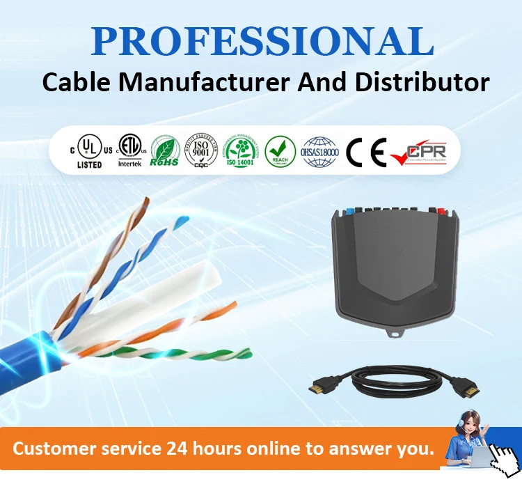 UTP Cat6 Network Easily Identified Color Striped Pairs PVC CM Jacket ...