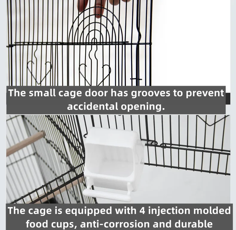 Horizontal Sliding Iron Large Bird Cages Collapsible Easy Shipping ...