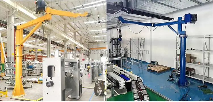 2Ton Mini Hand Operated Mobile Jib Crane with Zero-Gravity Hoists ...
