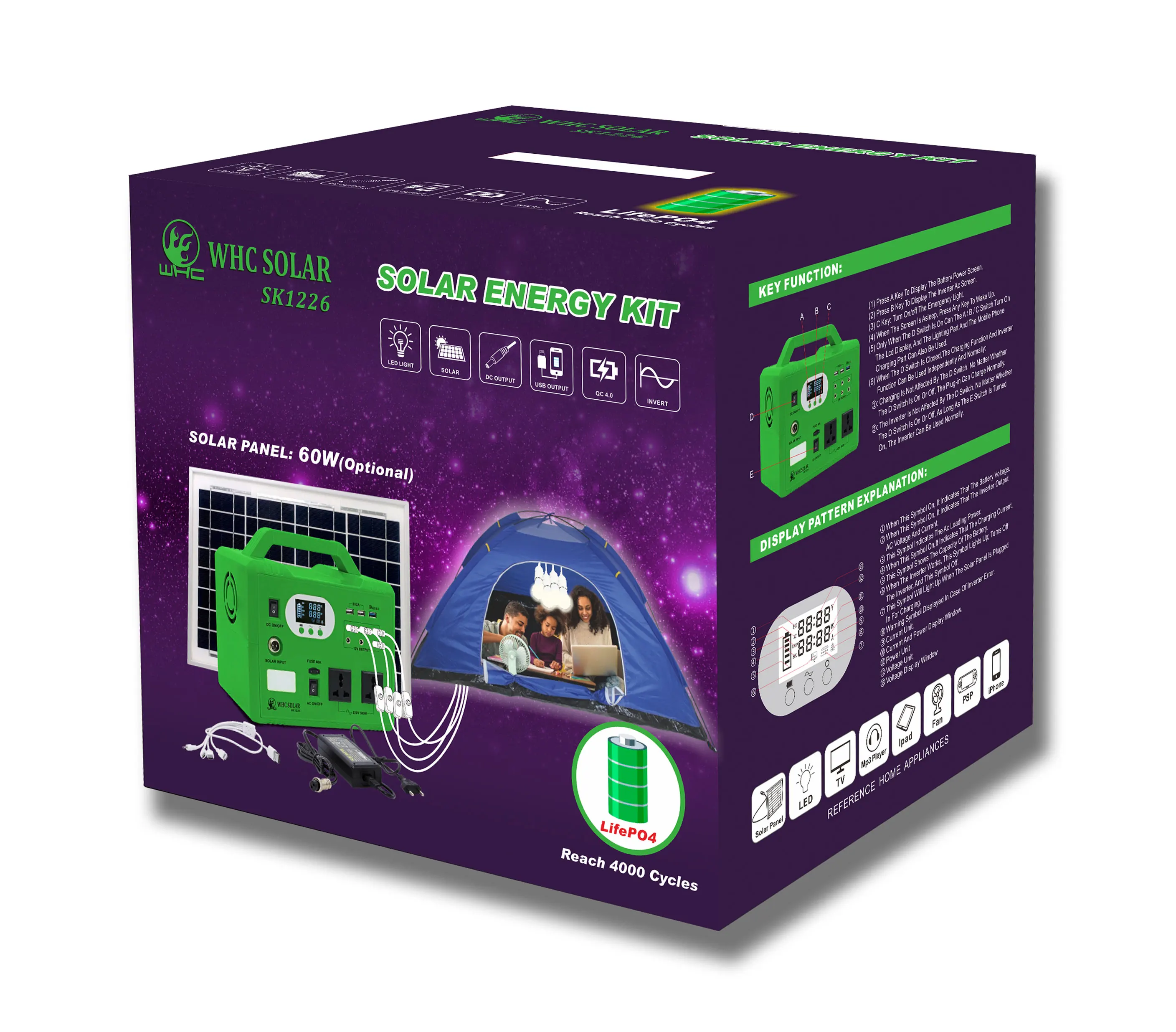 Whc Solar High Efficiency Mini Solar Generator Power Station Home Solar ...