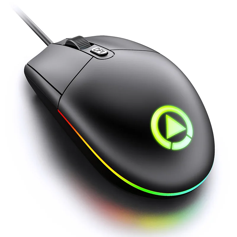 Wholesale Black Wired Mouse Game Rgb Light Mini Office Mouse Dpi 800 ...