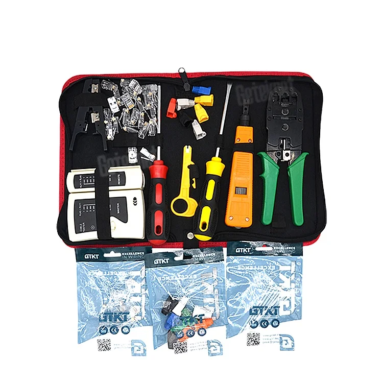 Computer Repair Tool Kit Rj45 Crimp Tool With Lan Cable Tester Punch ...