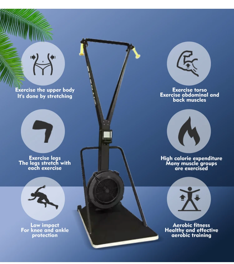 Air Ski Machine Fitness Air Rower Ski Trainer Machine Air Ski Machine ...