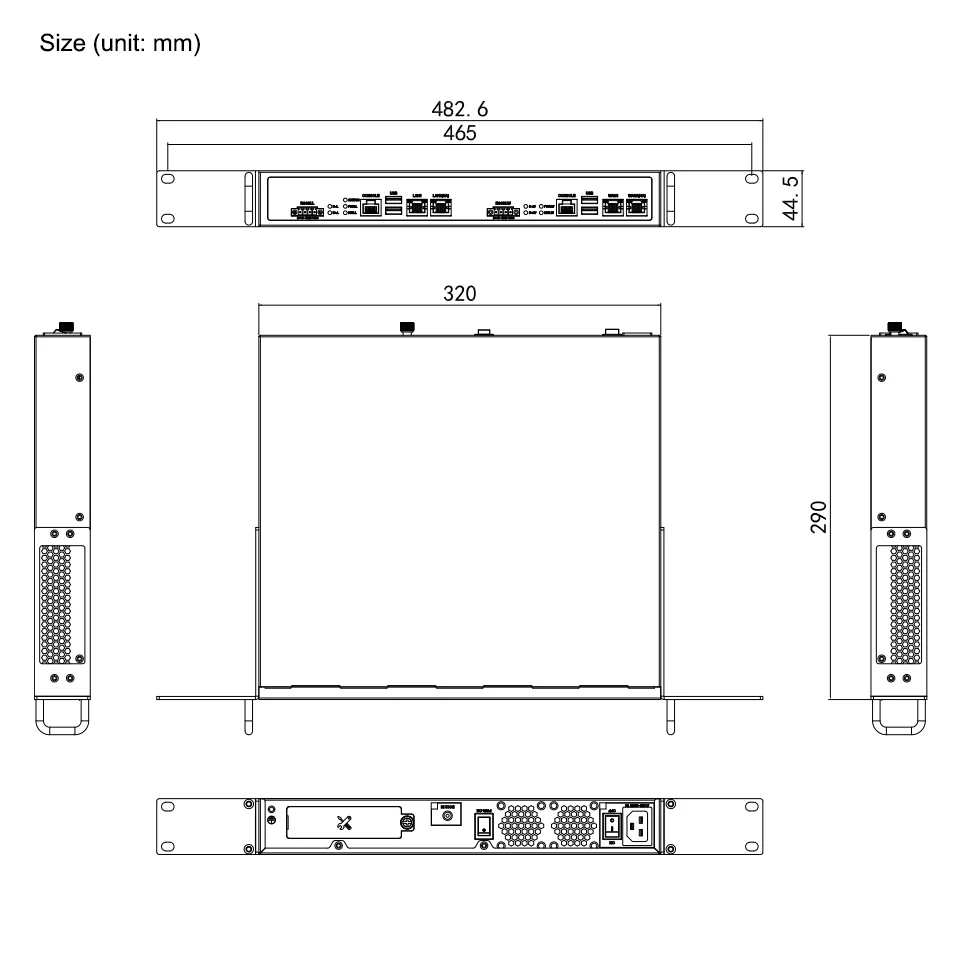 Industrial Pc 1u Power Amplifier 2024 Pfsense Ipc C-eleron J6412 Cpu ...