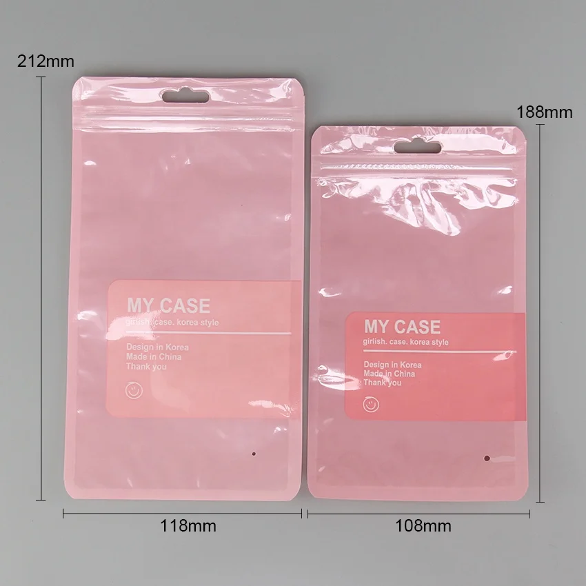 Reclosable Plastic Packaging Bags With Hanging Hole For Mobile Phone ...