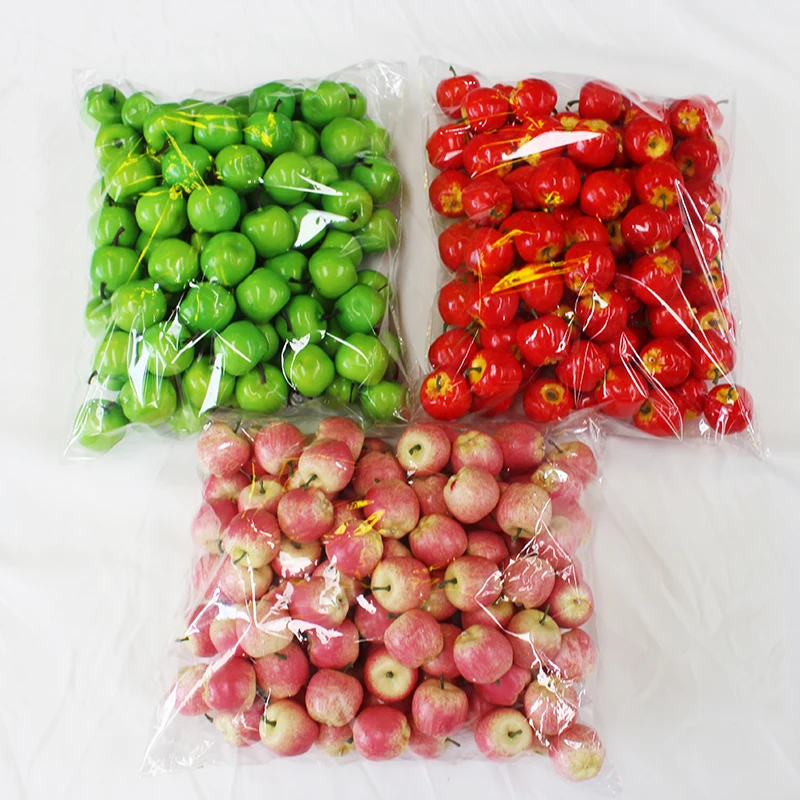 Mini Fake Green Apples Artificial Lifelike Food Kitchen Props Faux ...