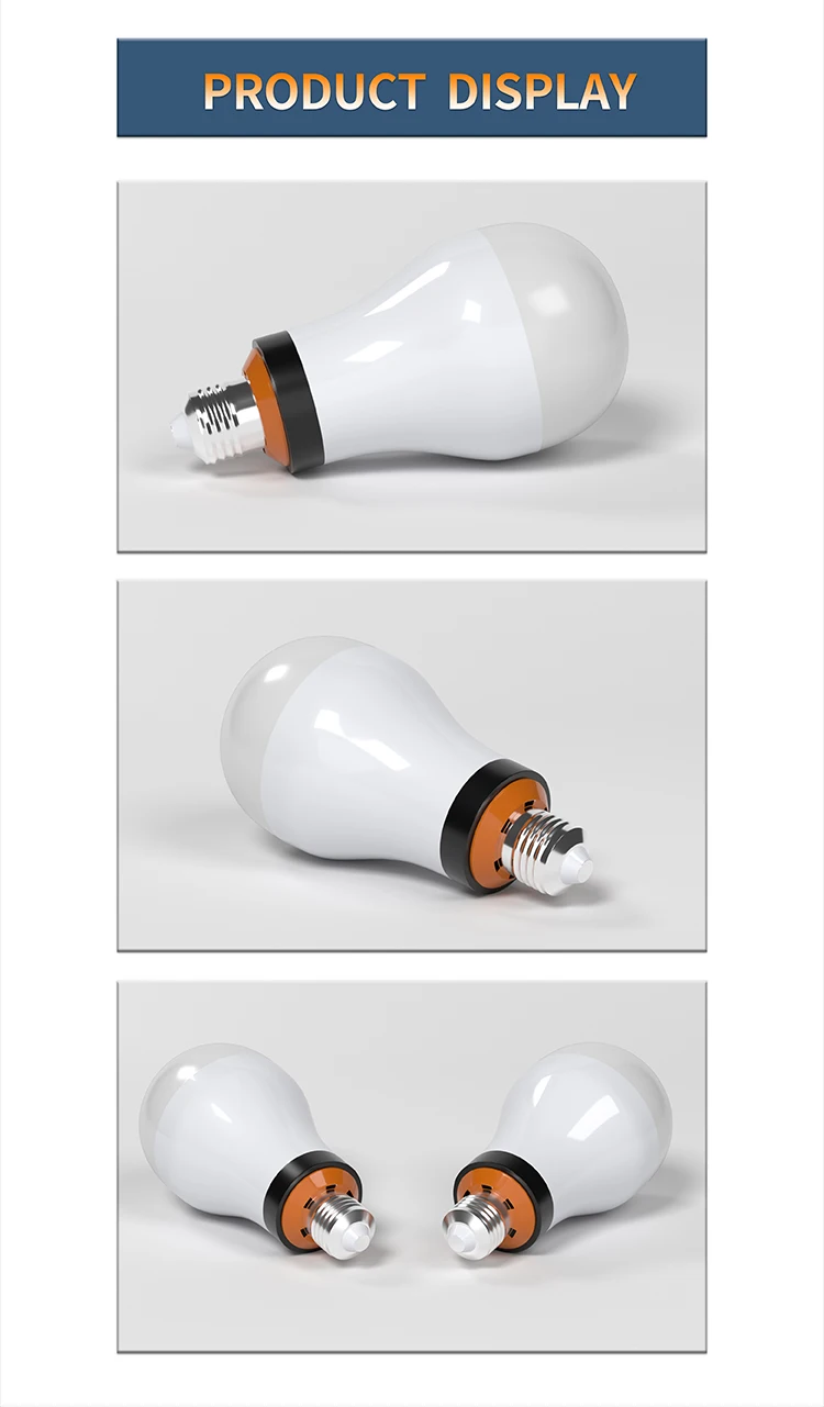 Emergency Rechargeable Light Bulb E27 B22 1800mah 9W