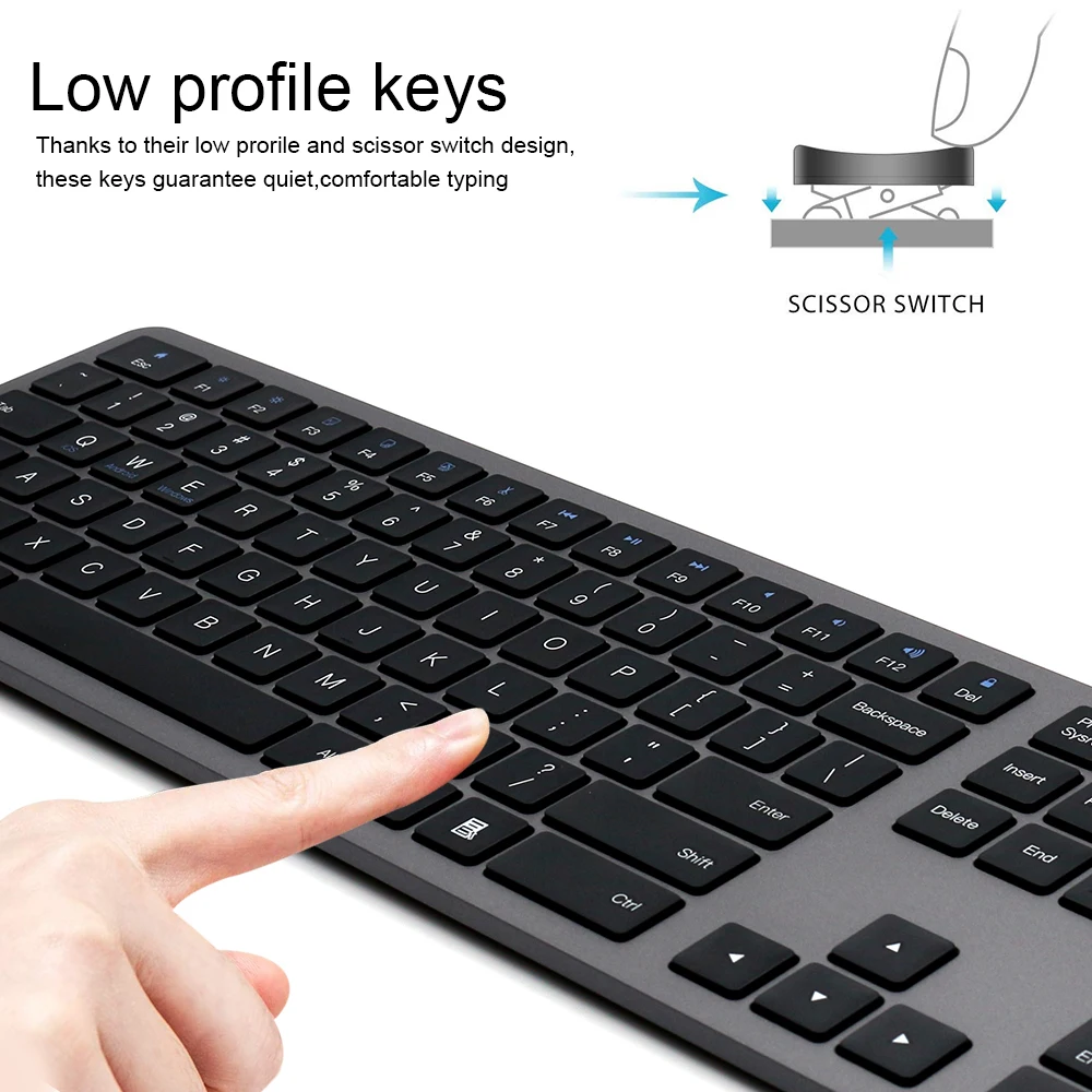 Custom Teclado Clavier Azerty Spanish Keyboard White Bluetooth ...