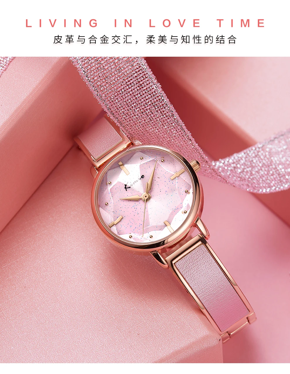 KIMIO Classic Design Ladies Quartz Wristwatch Women Rose Gold Watch ...