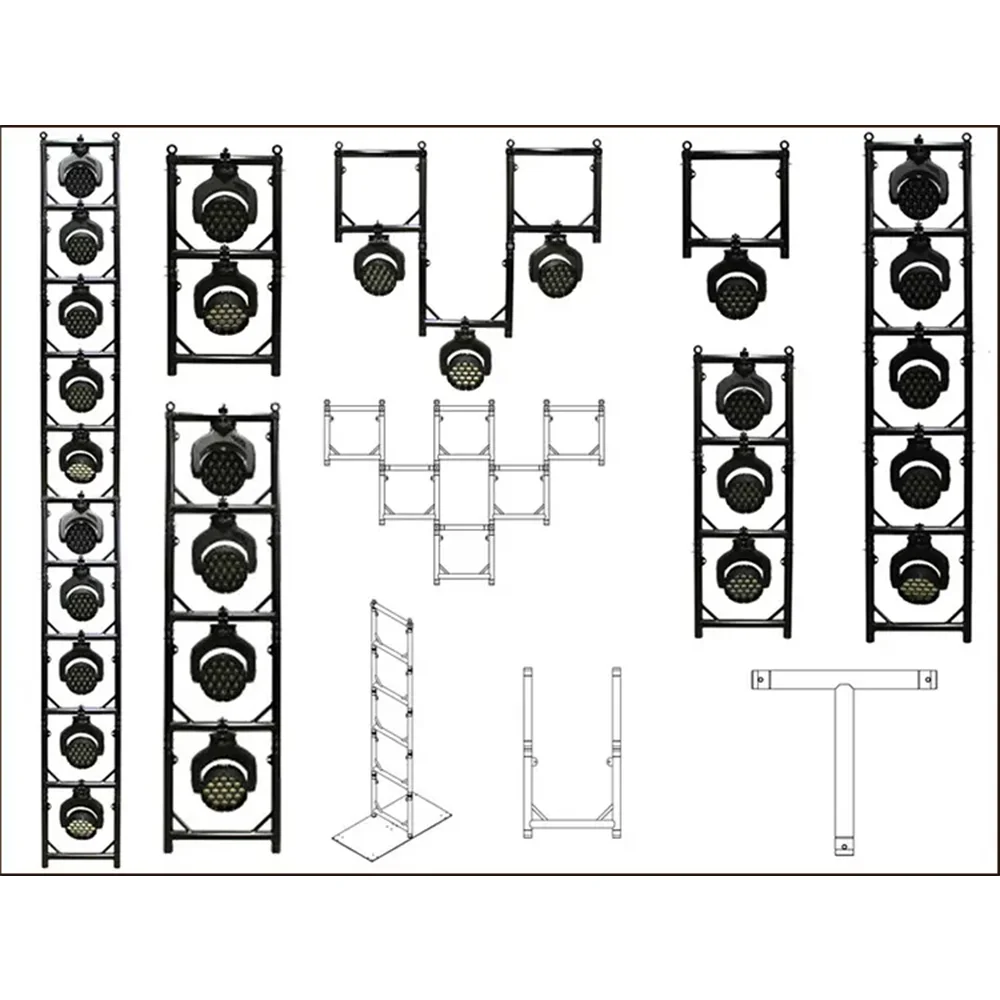 Kkmark Flexible Adjustable Height Ladder Truss Aluminum U Frame Modular ...
