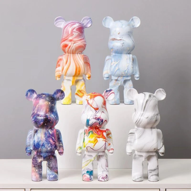 Wholesale Custom Resin Art Painting Fluid Pouring Bear Statue - Buy ...
