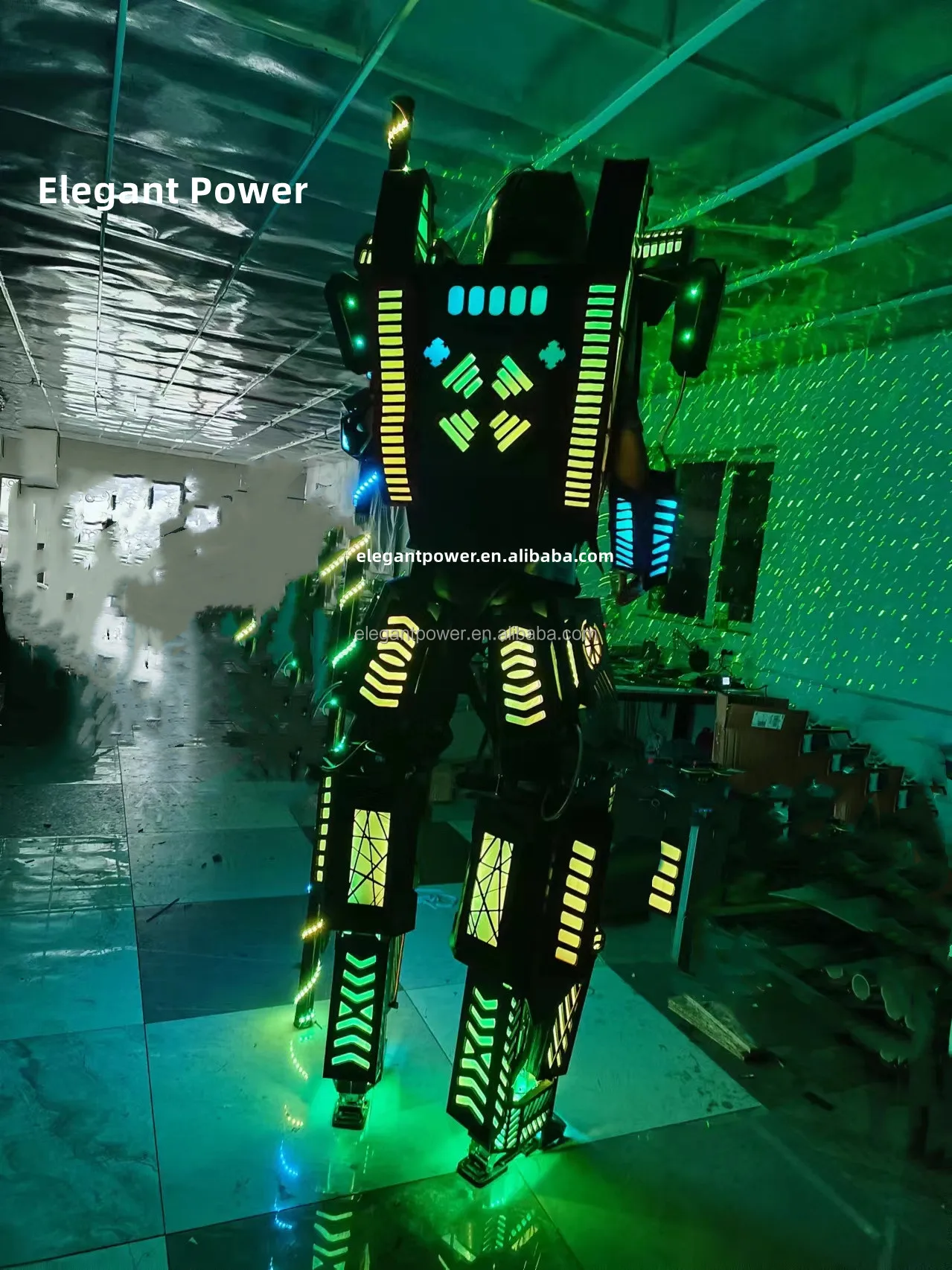Party Traje Led Robot Costume Led Clothes Stilts Walker Costume ...