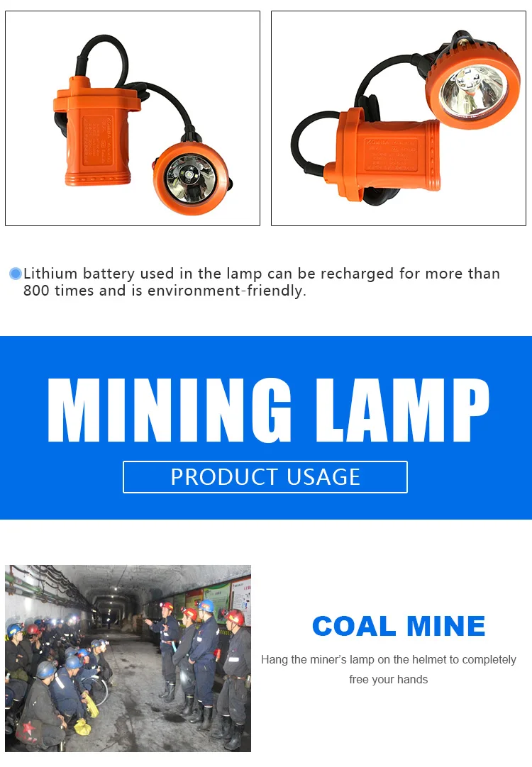 Explosion-proof Waterproof Li-ion Battery Led Rechargeable Led Miner ...