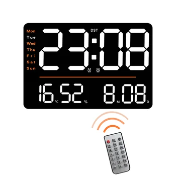 Large Display Wall Electrical Clock Calendar Day Digital Wall Clock ...