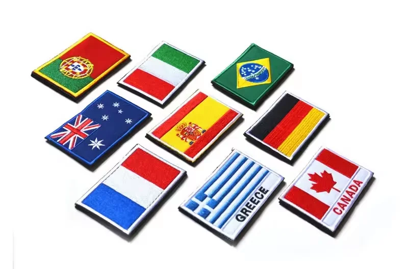High Quality Heat Press Country Flags Patches Embroidery Patches Flag Patches For Promotion ...