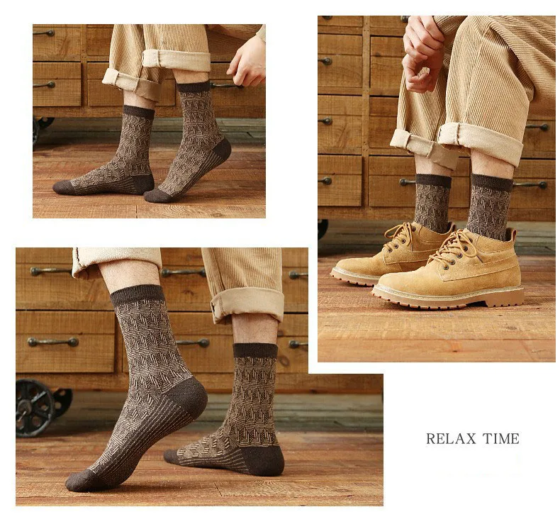 High Quality Cotton Gift Box 5 Pack Socks for Men
