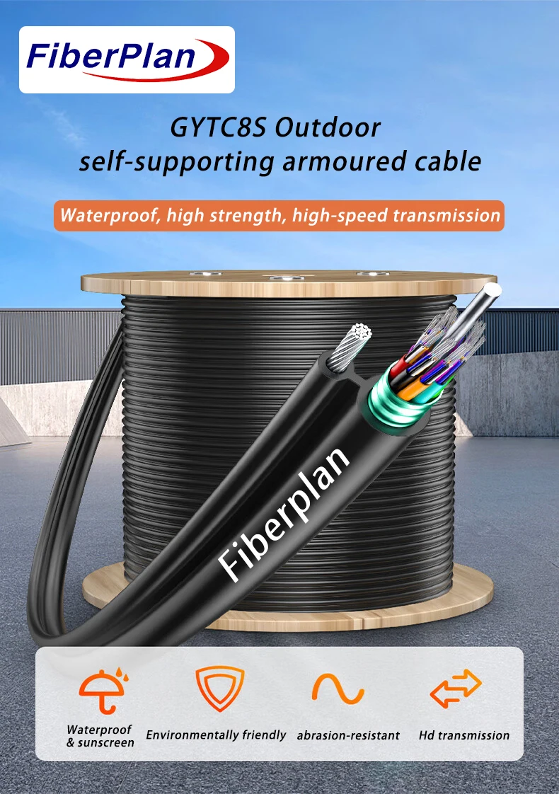 Fiberplan GYXTC8Y/A/S Ftth Drop Fibra Optica - Secure & Efficient