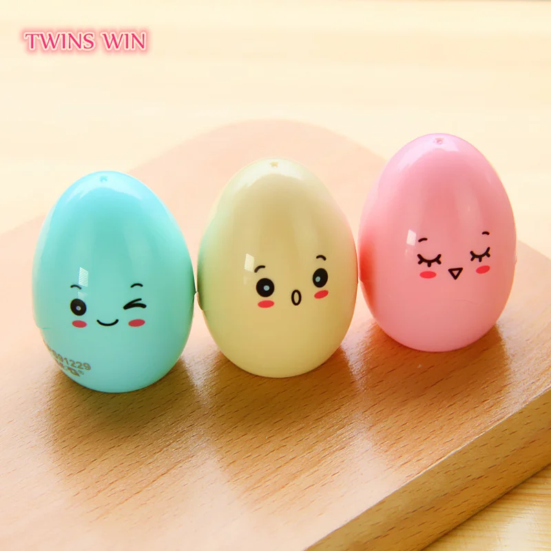 Single Hole Sharpener Student Cartoon Egg Shape Pencil Sharpeners for ...