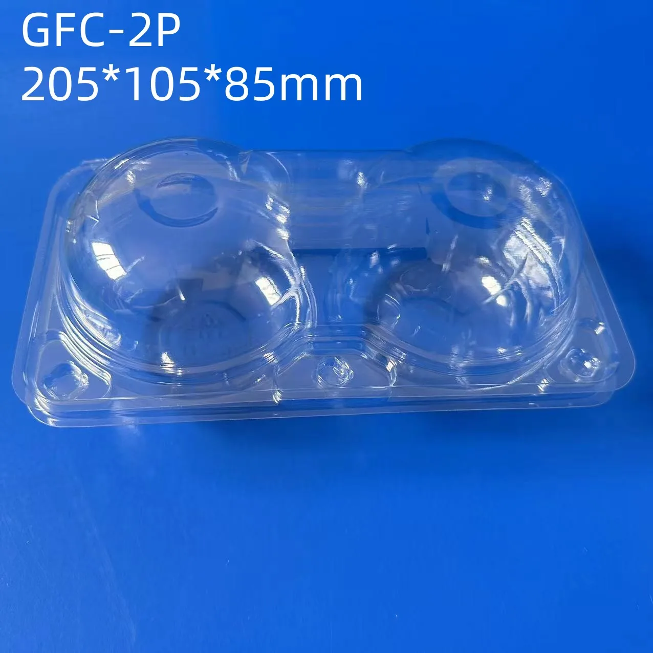 2 Cells Apple Container Transparent Pet Plastic Fruit Clamshell ...