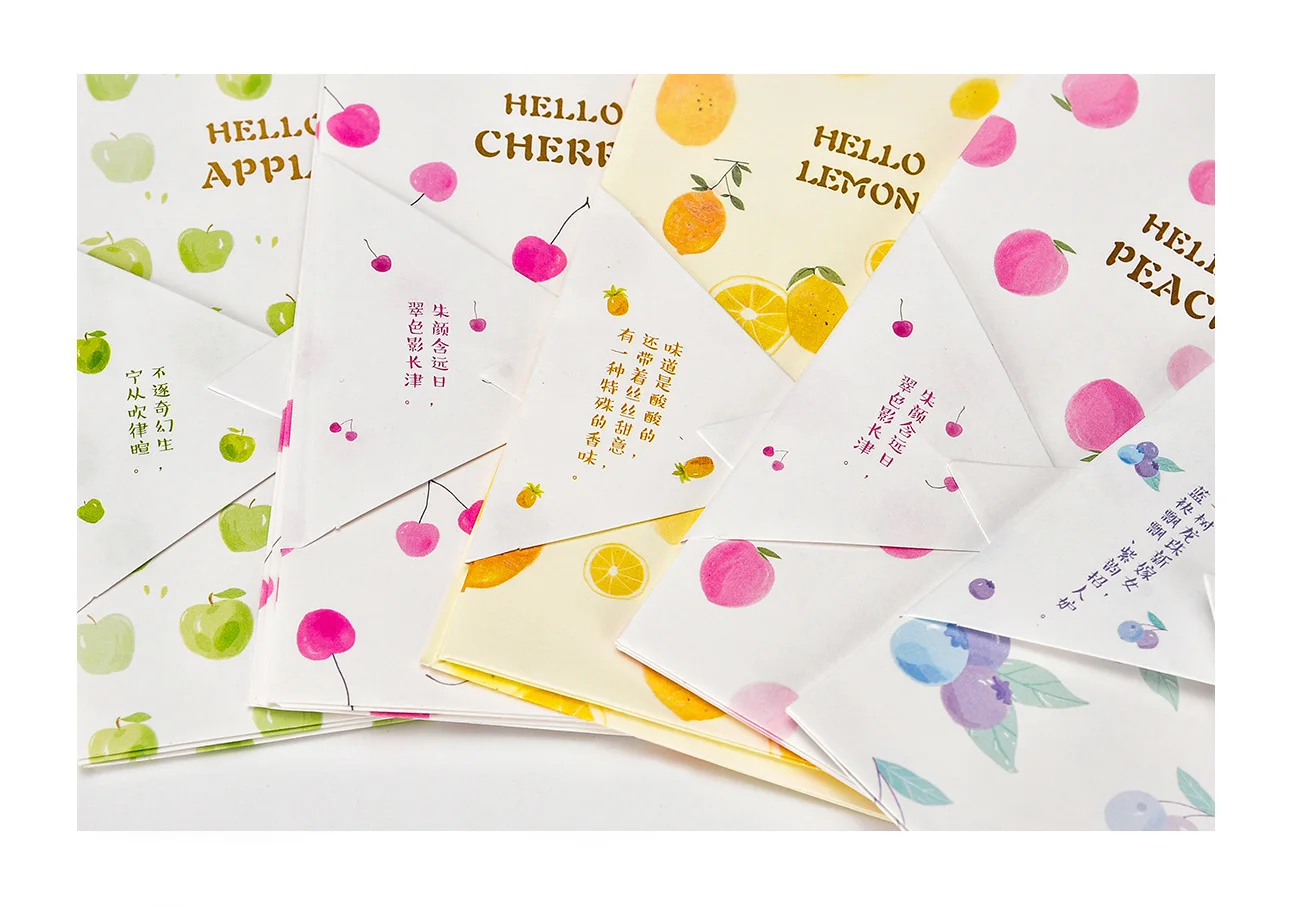 Cartoon Fruit Envelope Student Paper Envelope Cute Envelope Set - Buy ...