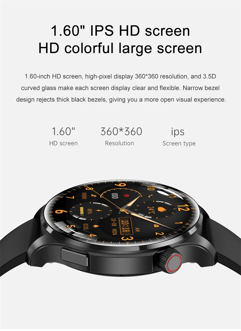 M13 SmartWatch AMOLED 무한 슈퍼 롱 대기 안티 분실 알림 전화 통화 스포츠 모드 방수 음성 지원 남성용 ...