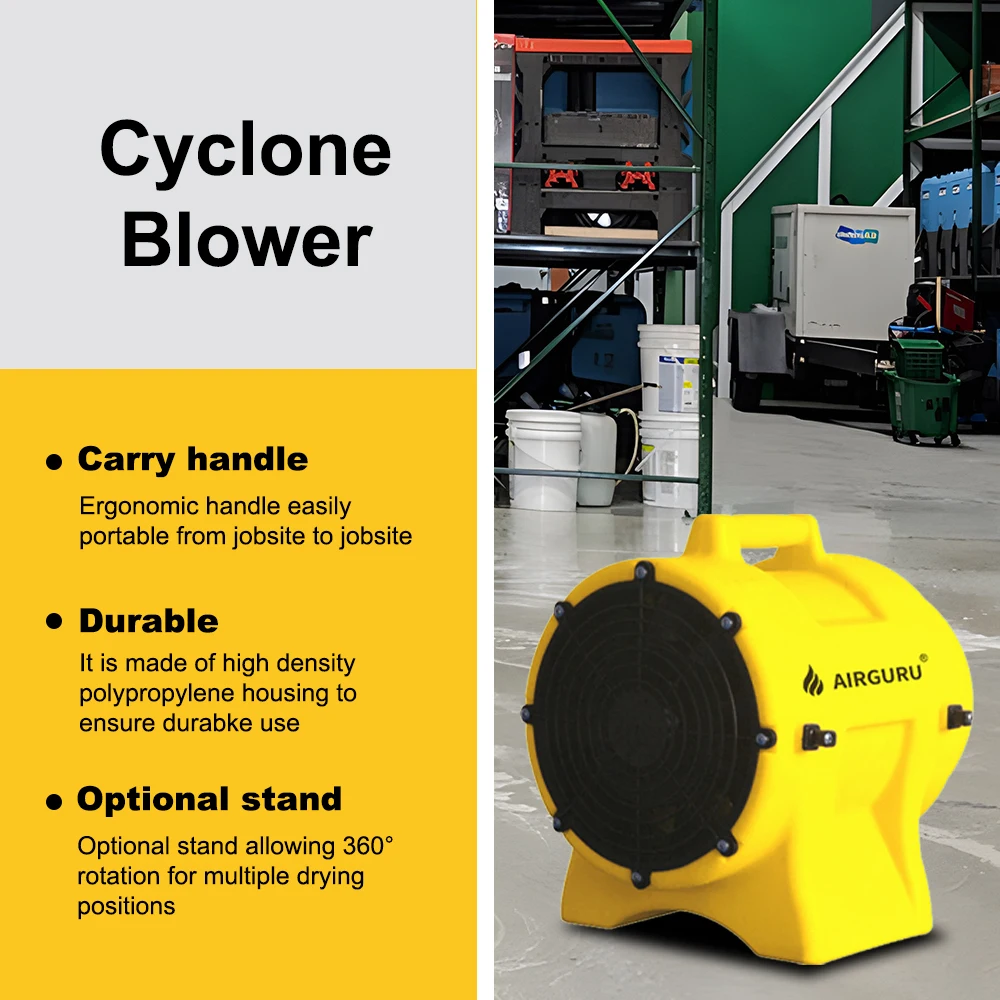 8" Cyclone Blower - High Speed, Medium Pressure Air Mover