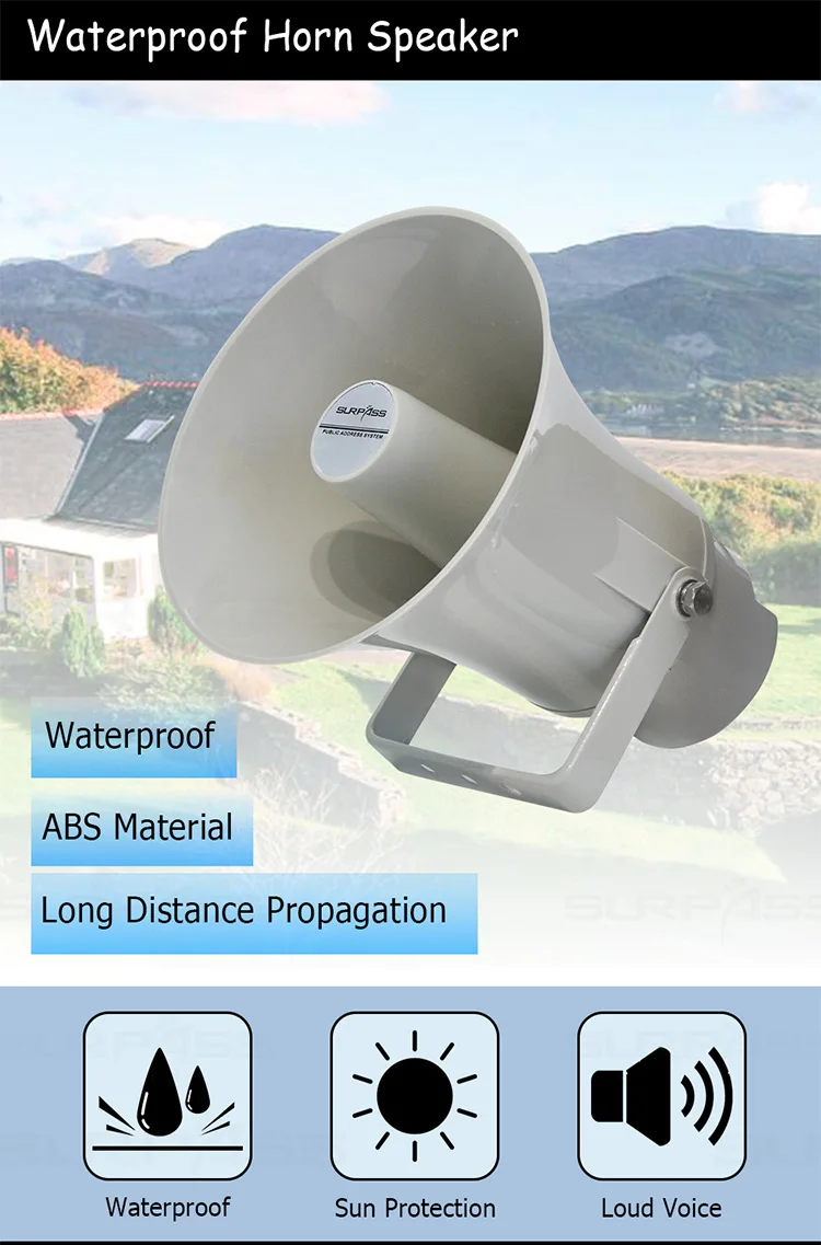 Wall Mounted Horn Speaker Resistance Outdoor Public Address System ...