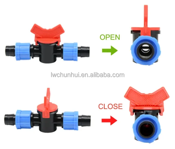 Drip Irrigation System Hose Bypass Valve 16mm Drip Tape Connector ...