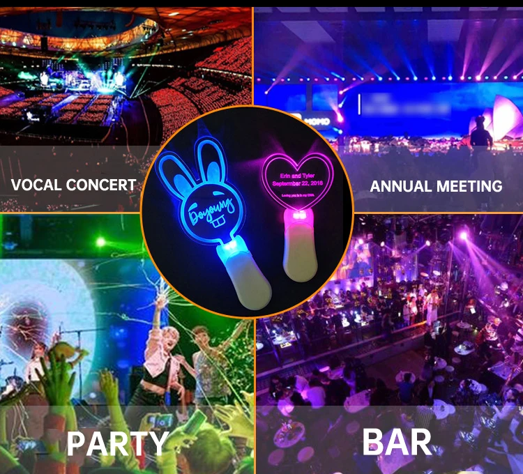 Custom Acrylic Kpop LED Light Stick - Sustainable Party Favor