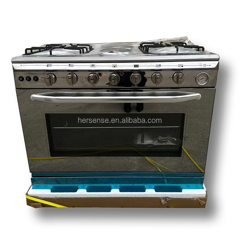 Multi-function Gas Stove with Oven - 6 Burner Cooking Power