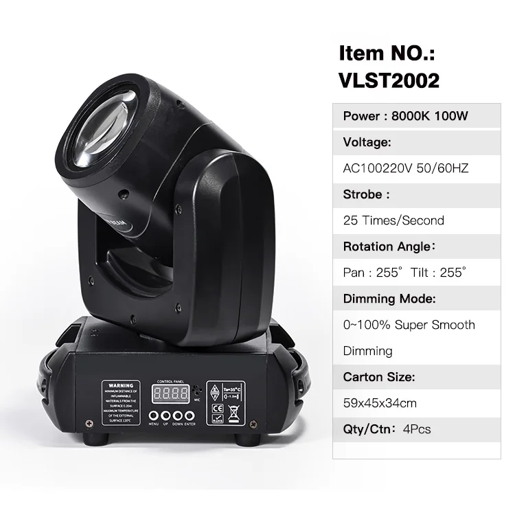 100 W Pattern Beam Nightclub Stage Lighting - DJ Mini Spot LED