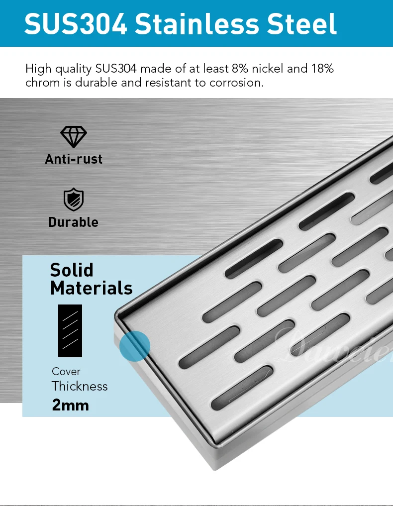 Linear Shower Floor Drain Linear Shower Drain Floor Stainless Steel ...