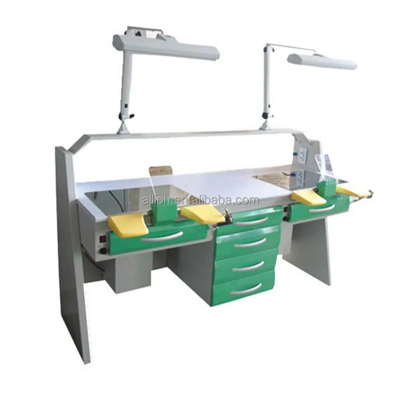 2 Person Technician Work Desk Dental Lab Work Bench Dental Workstation ...