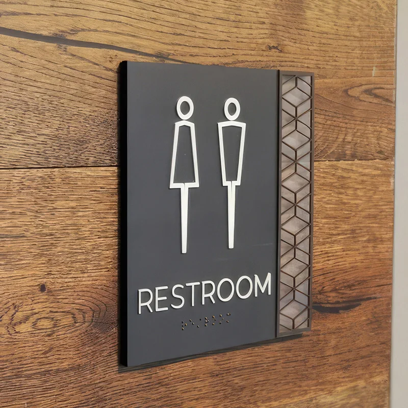 Braille Sign Custom Restroom Sign Acrylic Door Sign - Buy Acrylic Door ...