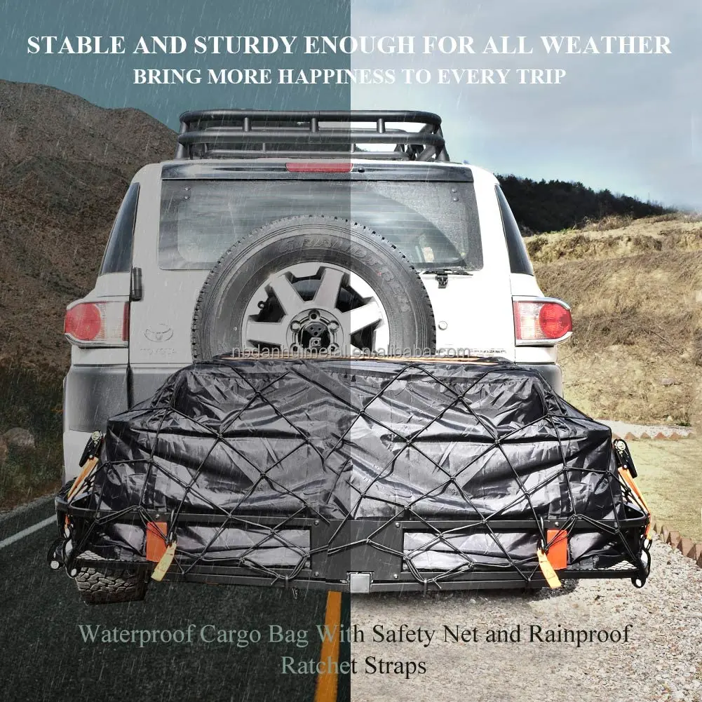 Folding Hitch Mount Cargo Carrier Luggage Basket Rack Fits 2" Receiver ...