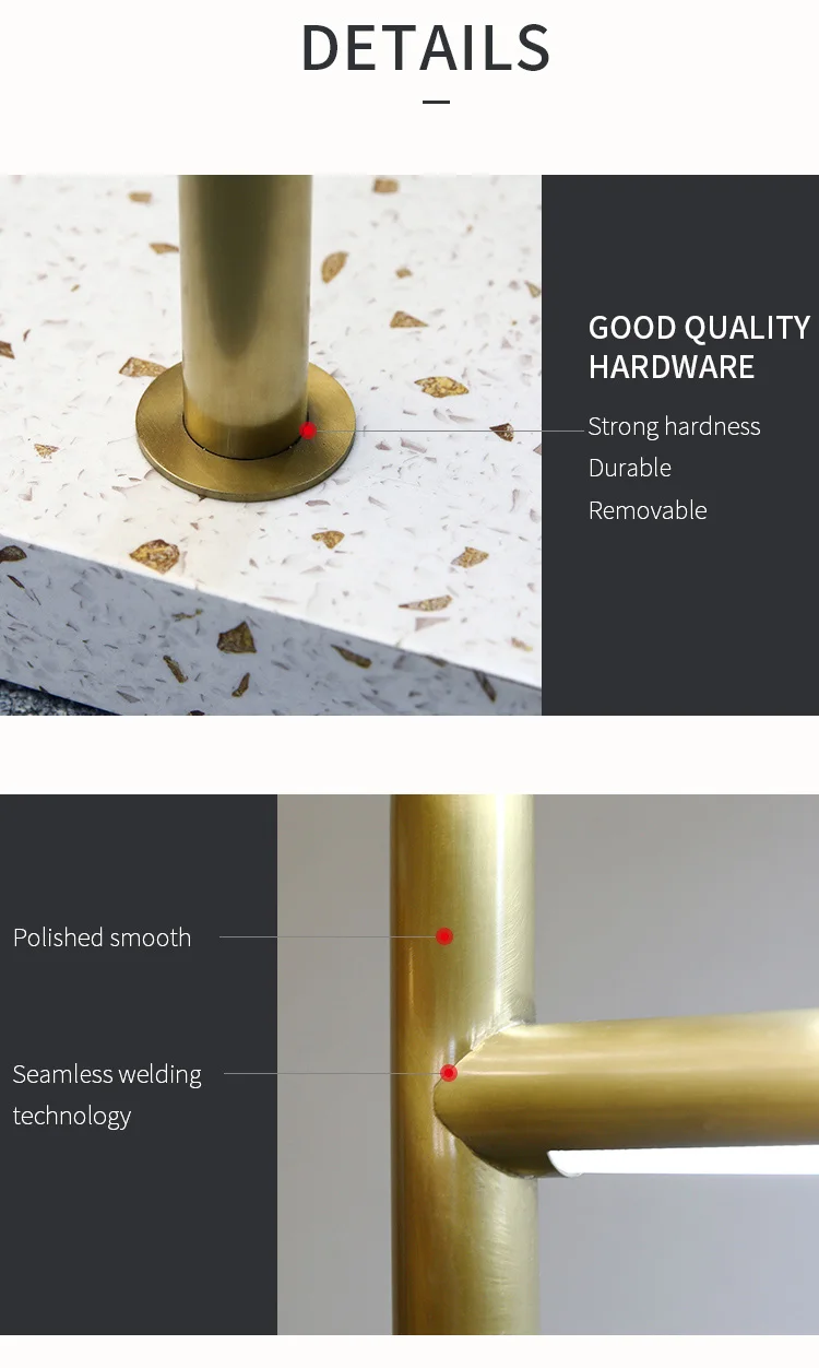 Luxury Store Fixtures Gold Clothing Display Stand Led Light Clothes ...