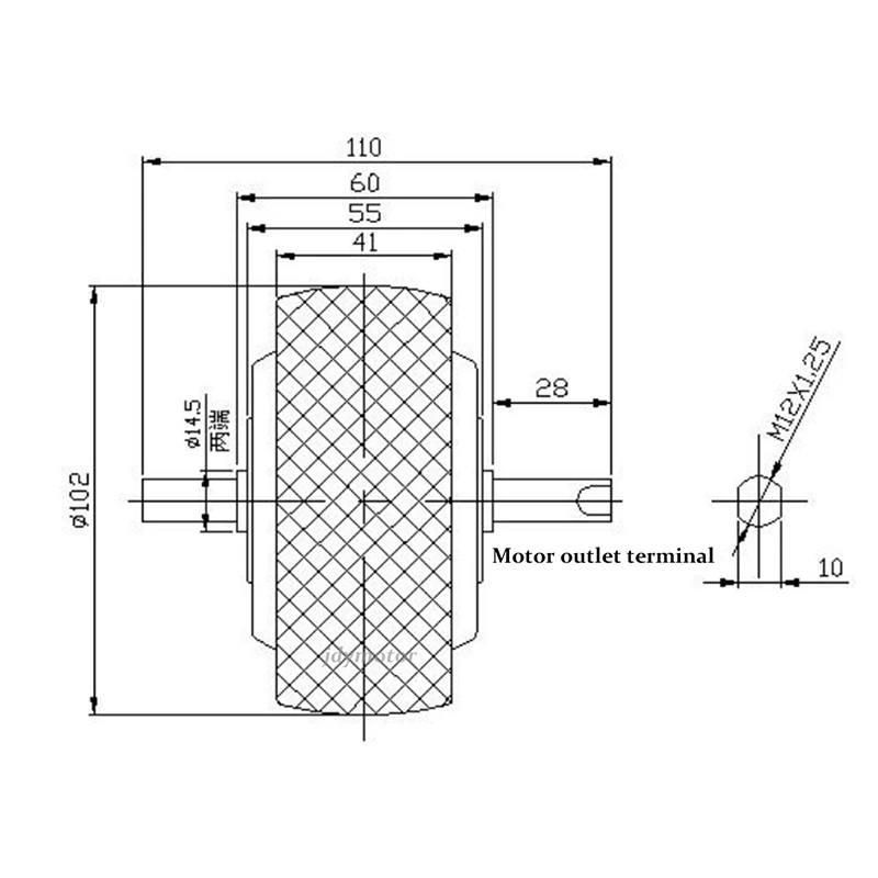 4inch Brushless Hub Motor Dc Skateboard Load 75kg Electric Wheel ...