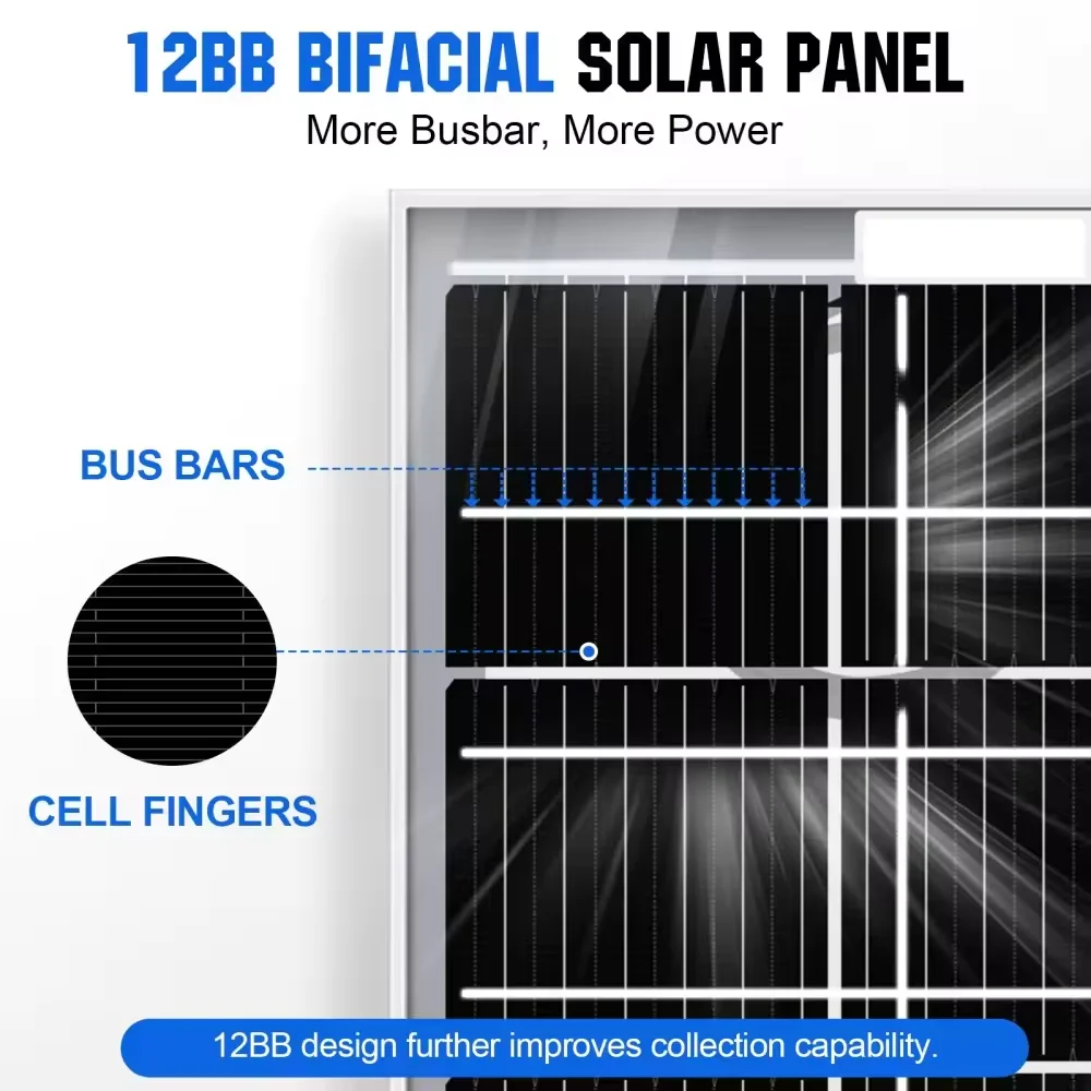 Bipv Solar Panel Double Glass 100w 120w 150w 220w 240w Monocrystalline Solar Panel 12v 18v 24v ...