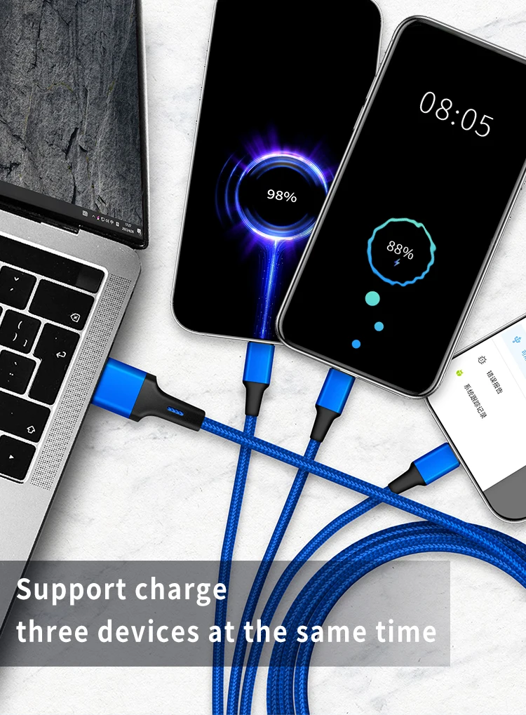 Free Samples Multi Usb C Charger 5in1 Fast Charging Usb Charging Cable ...