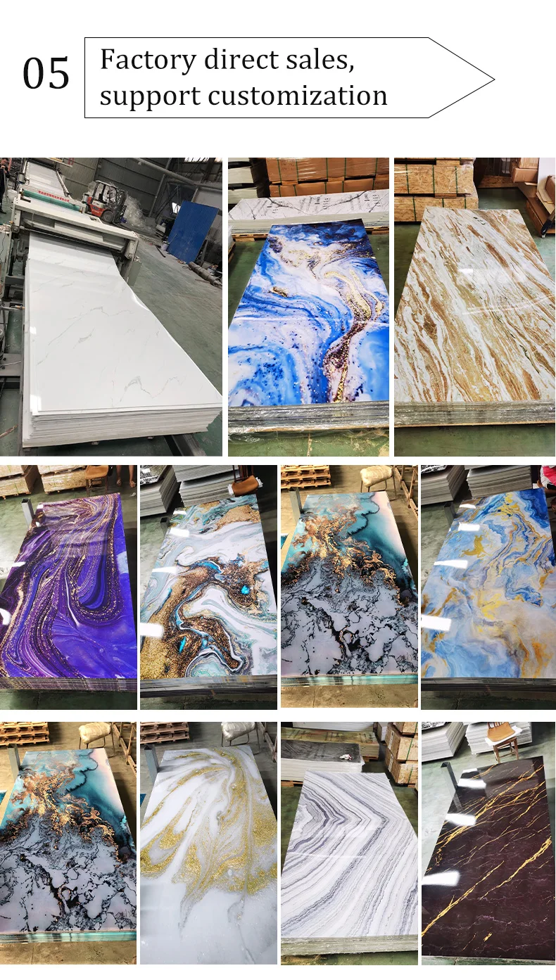 Custom High Gloss Marble UV Sheet - Perfect for Decoration