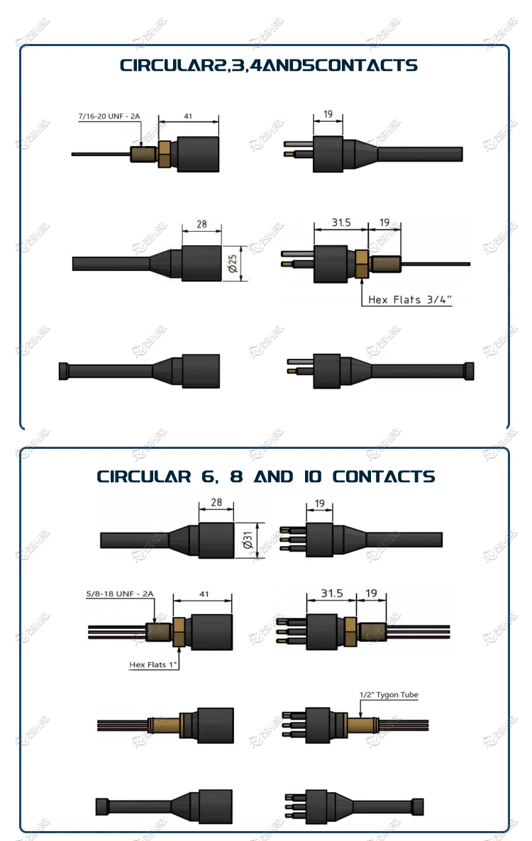 2 Pin Micro Circular Male Female Waterproof Plug Subconn Pigtail Cable ...