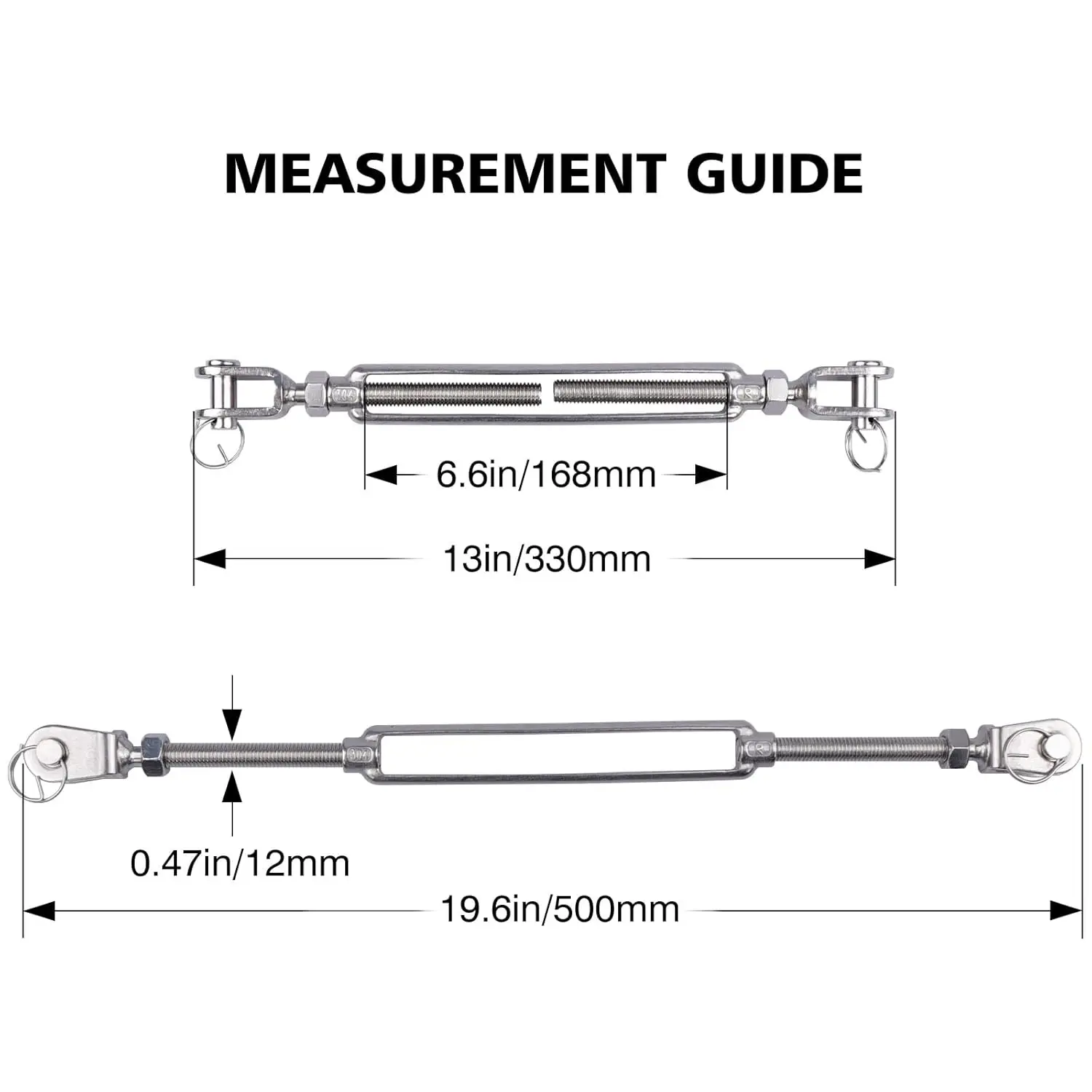 US Type Closed Body Jaw & Jaw Turnbuckle for Wire Rope for Heavy ...