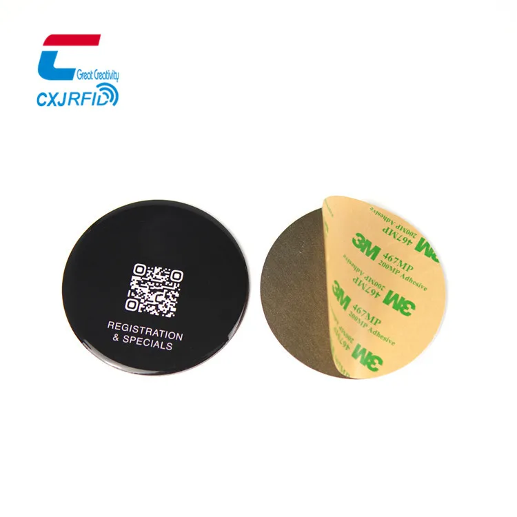 Custom View Our Menu Tap Card Round Nfc Epoxy Restaurant Table Nfc ...