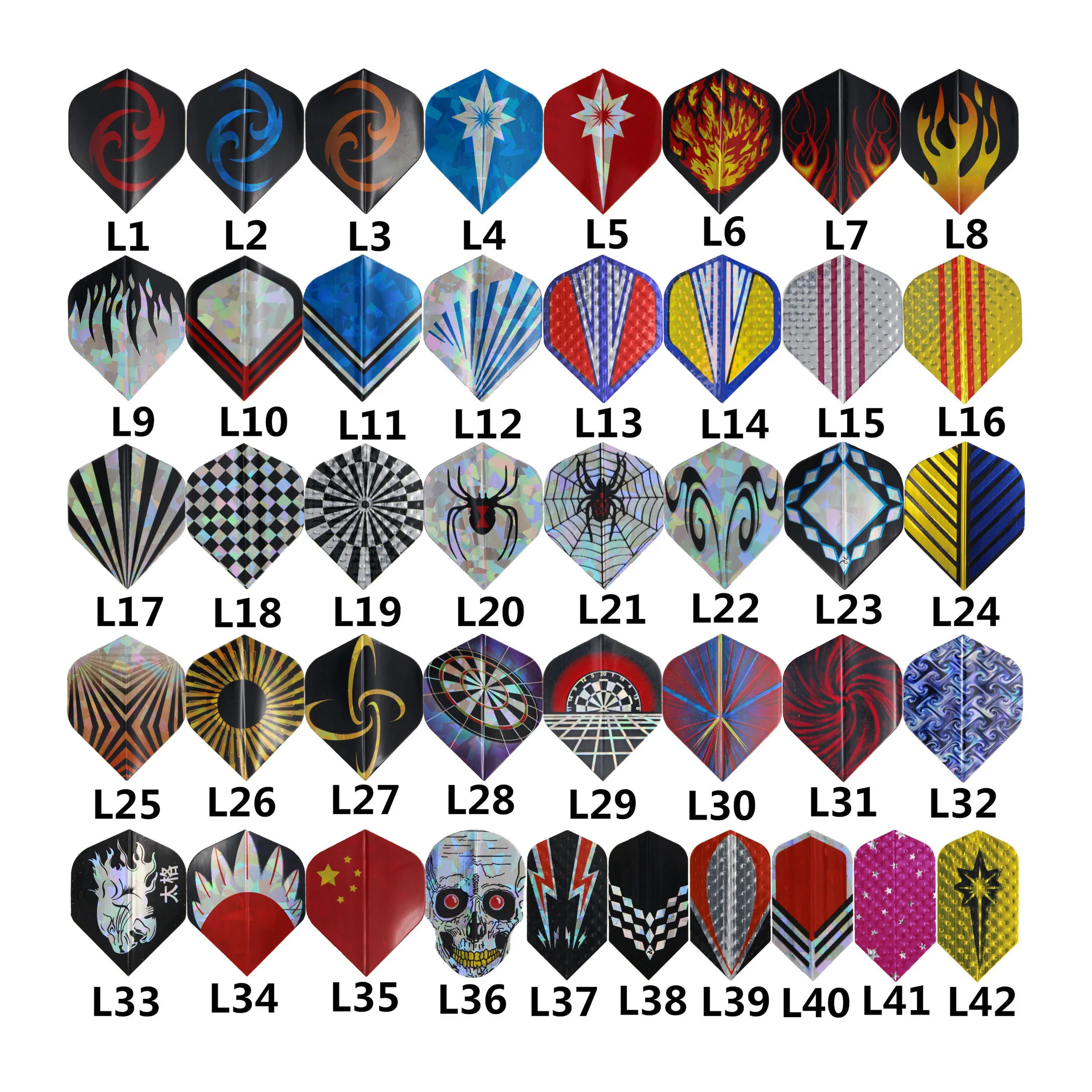 Multiple Styles Darts Flights Free Combination14g Brass Iron Dart Set ...